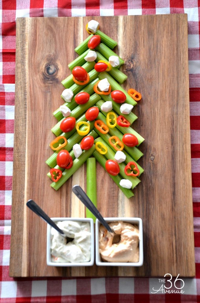 Edible Christmas Tree and Veggie Dip | The 36th AVENUE