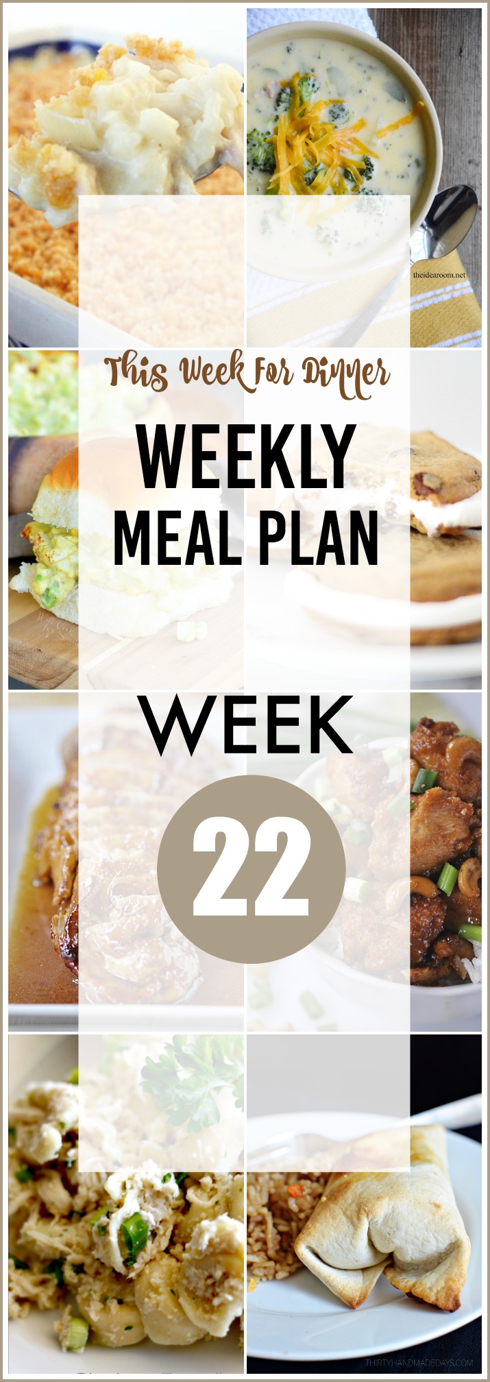 Weekly Menu Plan The Idea Room Weekly Menu Plan The Idea Room